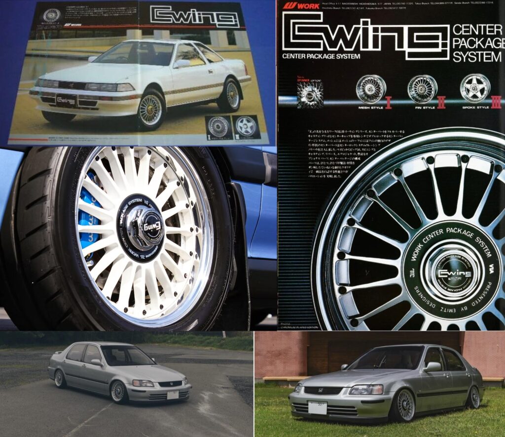 WORK EWING 2 with Original caps 15x7j +11 4×114.3 CB:73 x2 » JDM-PARTS NZ