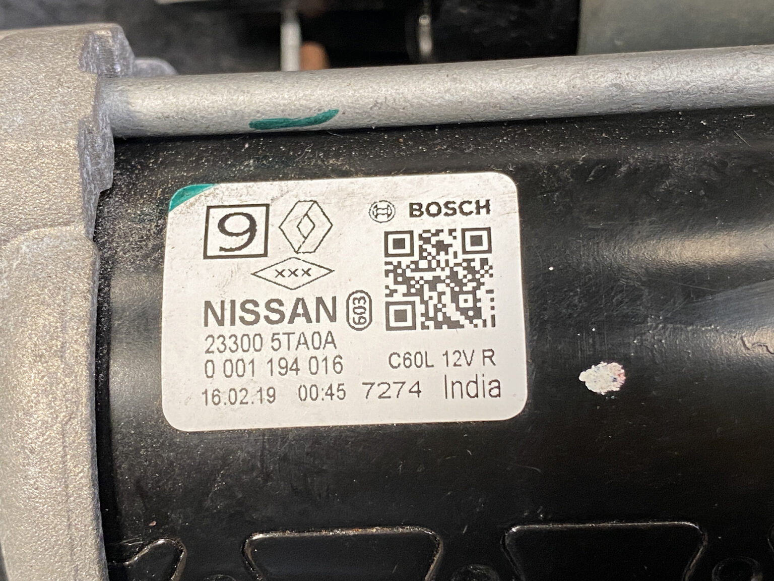 NISSAN Genuine Starter Motor SERENA SUZUKI LANDY C27 MR20 23300-5TA0A ...