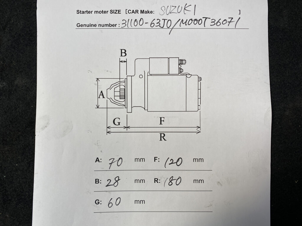Genuine Starter Motor SUZUKI SWIFT ZD11S ZC32S M13A M16A 31100-63J0 ...