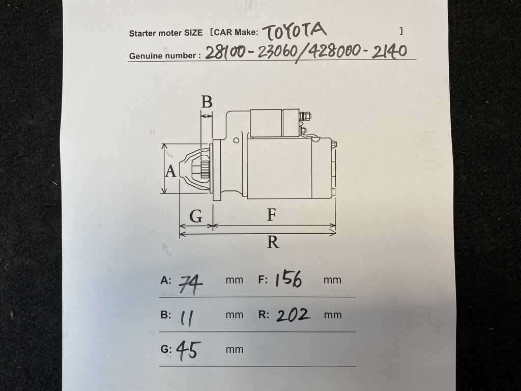 Genuine Starter Motor TOYOTA RACTIS VITZ BELTA 2SZ-FE 28100-23060 / ...