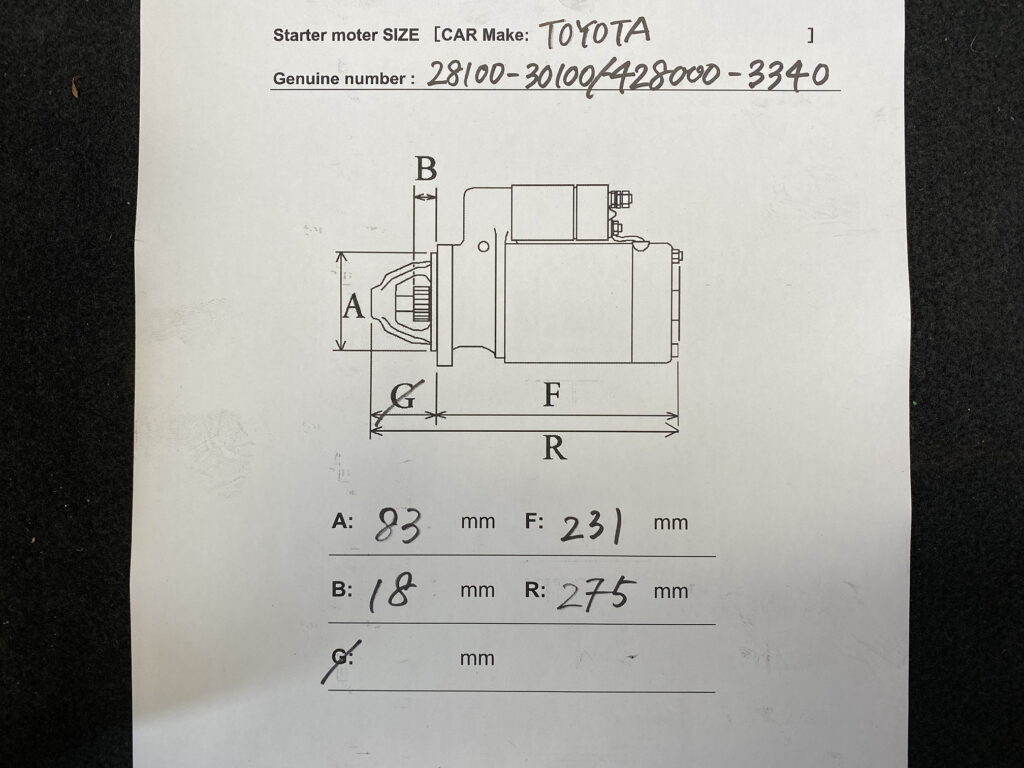 TOYOTA Genuine Starter Motor HIACE 2KD DIESEL 28100-30100 / 428000-3340 ...