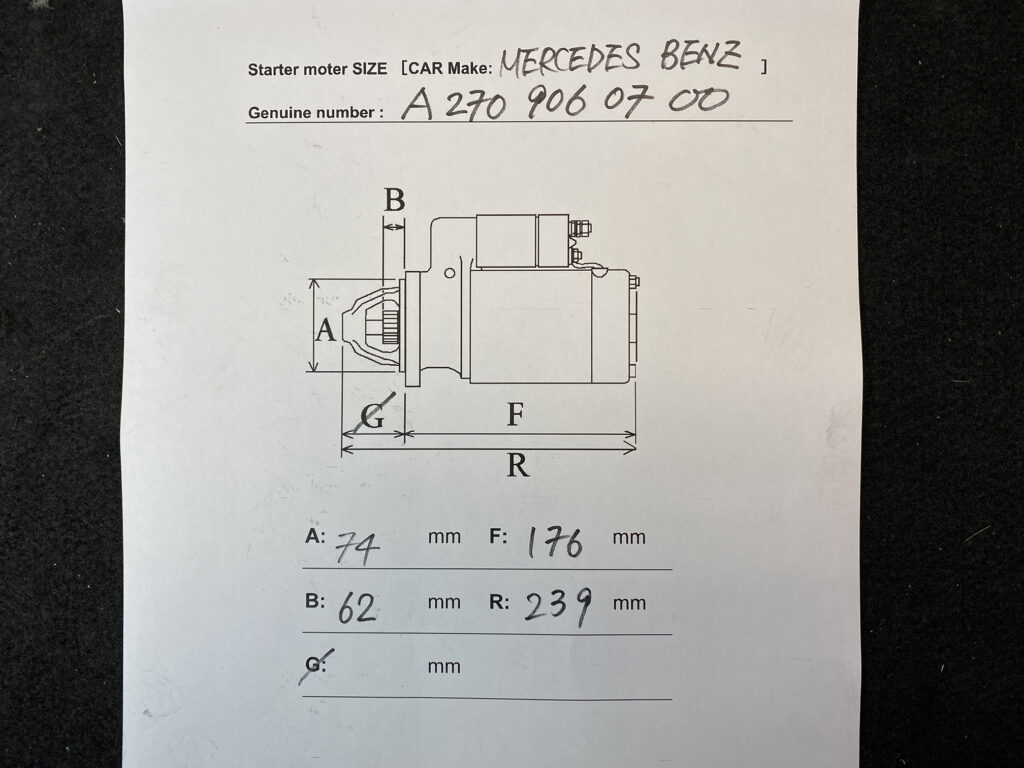 MERCEDES-BENZ Genuine Starter Motor W176 W242 W246 A2709060700 / BOSCH ...