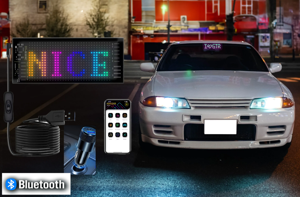 LED Programmable CAR window luminous sticker Bluetooth / Flexible Soft ...